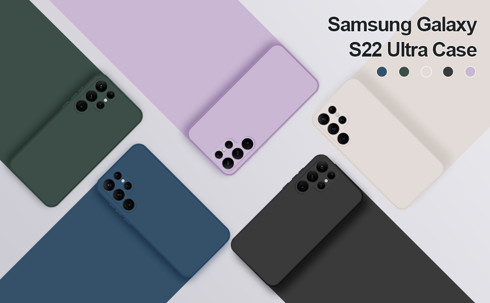 Amazon.com: GiiYoon Silicone Case Compatible with Samsung Galaxy S22 Ultra 5G, Full Body Silky ...