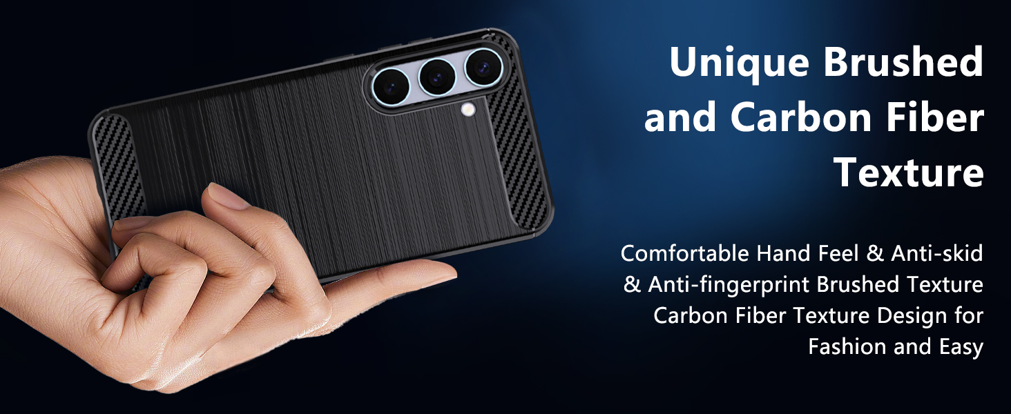 Amazon.com: Natbok Designed for Samsung Galaxy S24 FE Case,Flexible TPU [Brushed Texture] [Anti ...