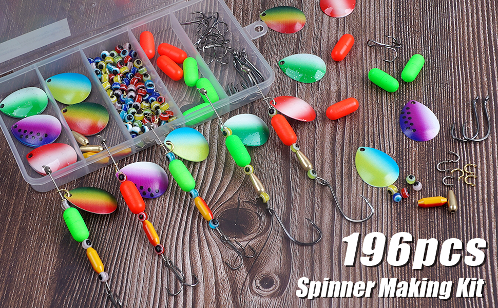 Amazon.com : Lure Making Supplies Kit Spinner Making Kit, 196pcs DIY Fishing Lure Making Kit ...