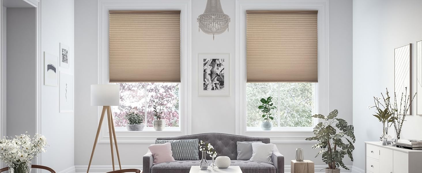 Amazon.com: BlindsAvenue Simply Motorized Cellular Shade with Remote Control, Cordless Wireless ...