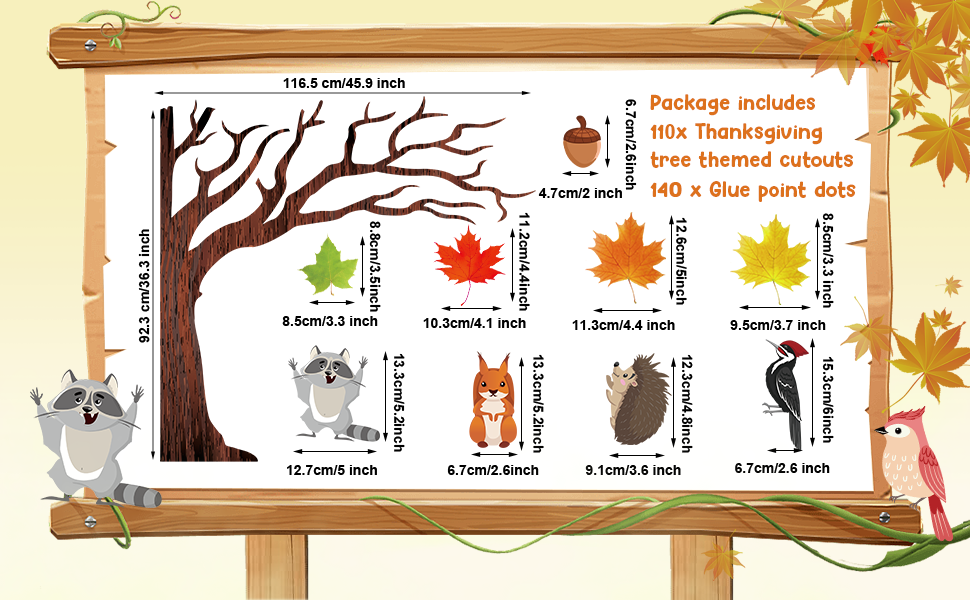Amazon.com: Marspark 110 Pieces Tree Classroom Bulletin Board ...