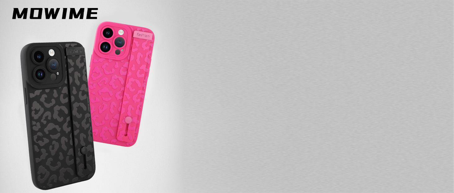 Amazon.com: MOWIME Compatible with iPhone 15 Pro Max Case with Strap Wrist, Cheetah Print ...