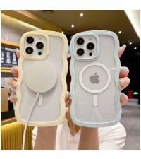 Amazon.com: UEEBAI Ripple Case for iPhone 15 Plus, Cute Silver Case Wave Shape for iPhone Case ...