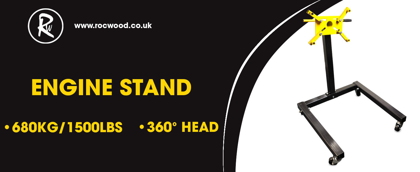 RocwooD Engine Stand 1500 lbs 680kg Heavy Duty Support Swivel Transmission Gearbox Professional ...