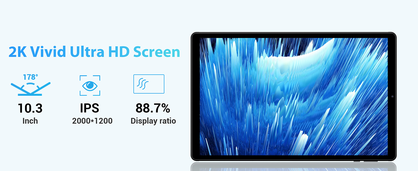 Amazon.com : TOSCiDO Tablet 2023 Android 12 Tablets 10.3 inch 2K FHD Tableta,15GB RAM 128GB ...