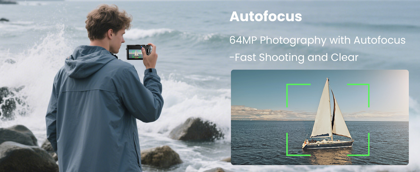 Amazon.com : Aasonida 4K Digital Camera for Photography, 64MP Dual-Lens Vlogging Camera for ...