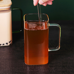 Amazon.com: Tzerotone Glass Cups with Lids and Straws, 4 Pack 17 OZ ...