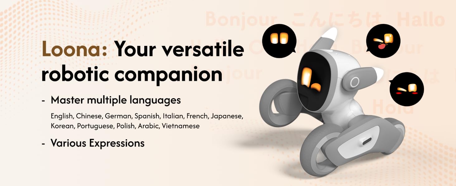 Amazon.com: Loona Robot Pet Dog ChatGPT-4o Smart AI-Powered Companion Voice & Gesture Control ...