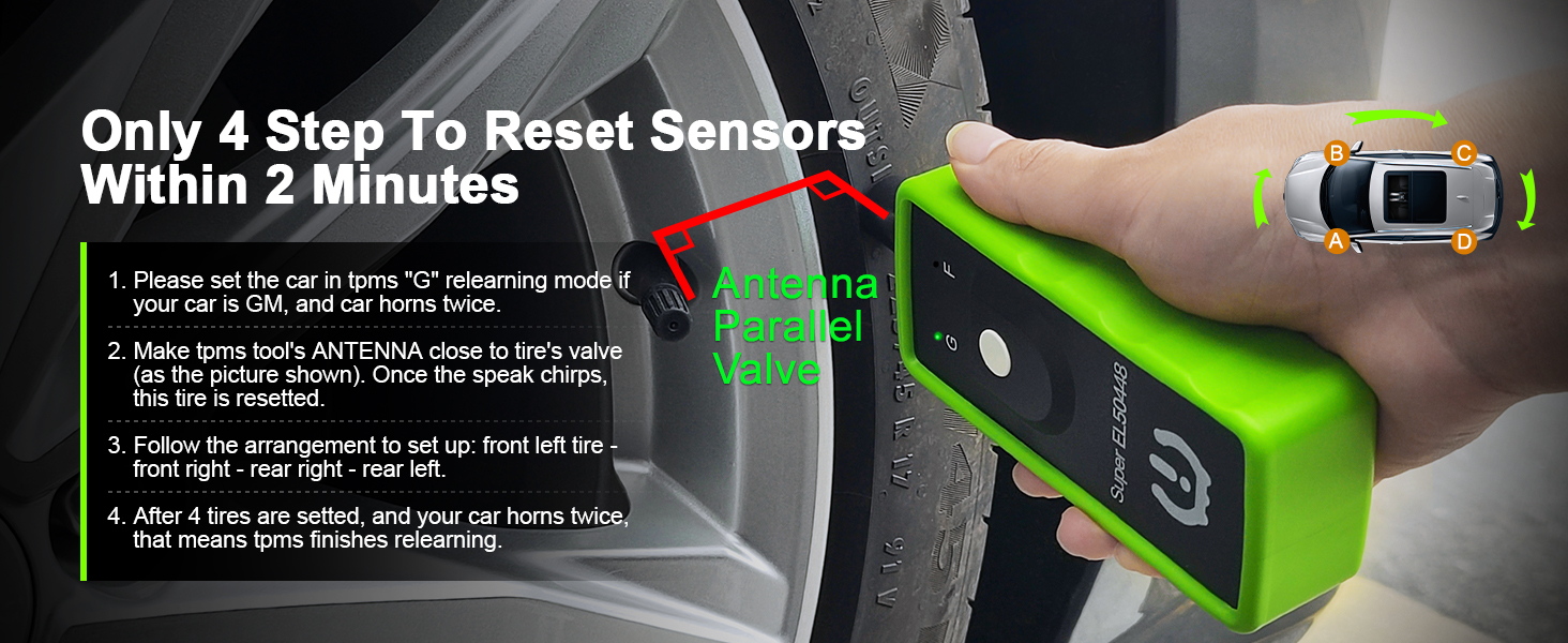 Sensor Tpms TRISCO Tpms Herramienta De Reaprendizaje U508 Universal ...