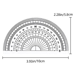Math Protractors, 24 Pack 180 Degrees Protractor for Geometry, Clear Plastic Protractor for ...