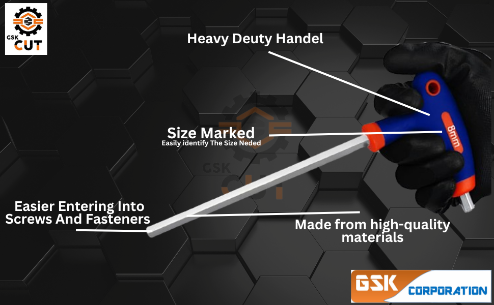 GSK Cut® Two way hex Allen keys with Handle, T-type handle Allen Key (3mm/4mm/5mm) : Amazon.in ...
