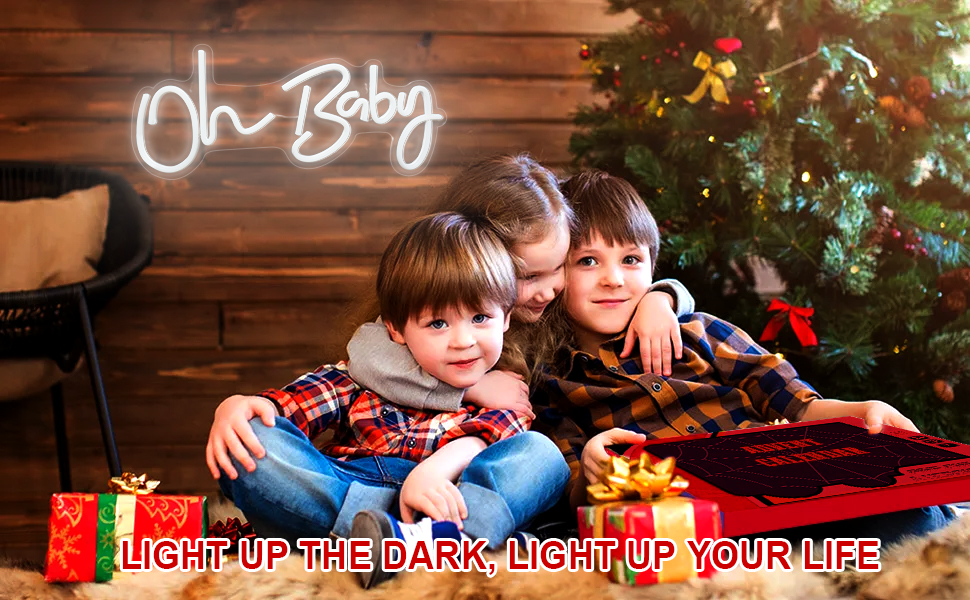 Oh Baby Neon Sign, Dimmable Oh Baby LED Sign, Reusable Oh Baby Neon Light Sign for Backdrop Baby ...