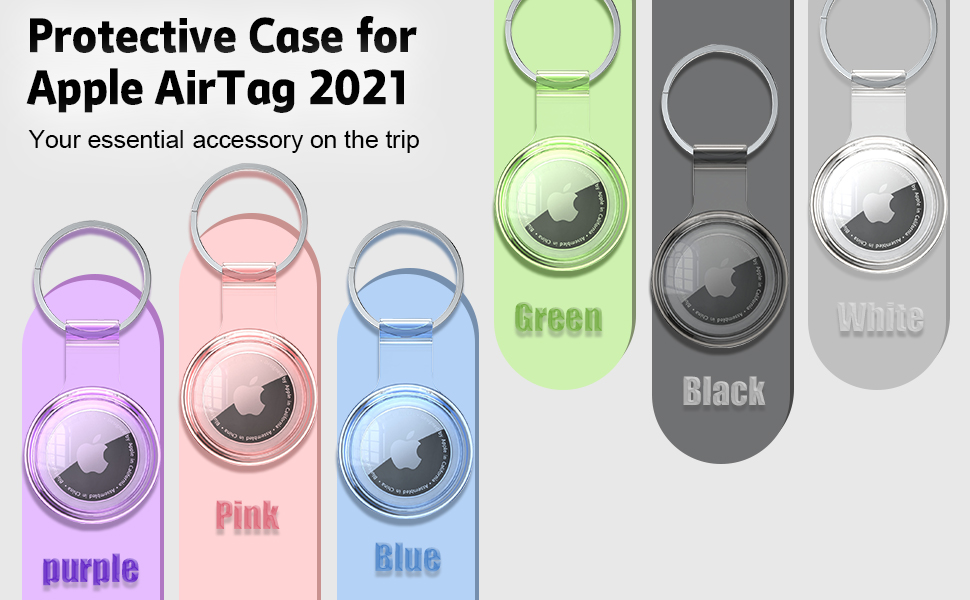 Amazon.com: Airtag Case with Keychain, Airtag Holder Compatible with Apple AirTags, Waterproof ...