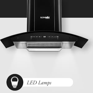 BLOWHOT Evana 90 Cm chimney with POWERFUL SUCTION of 1300 M3/H for all modular kitchens, with ...