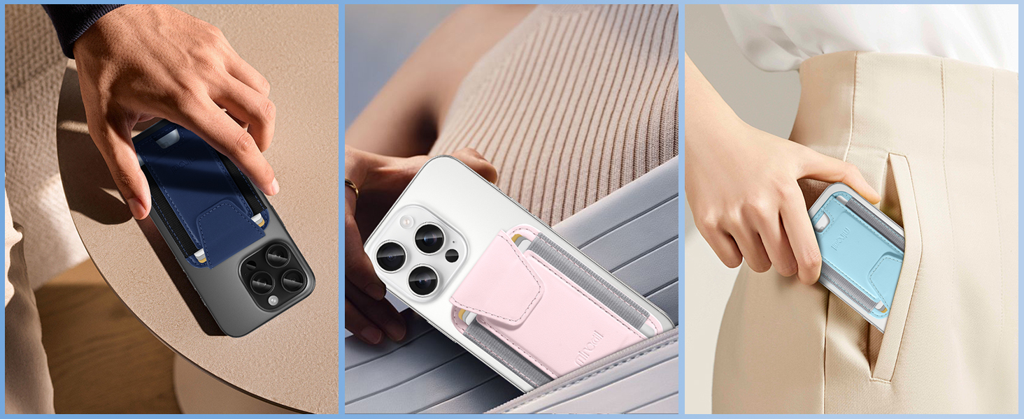 Amazon.com: Miroddi for MagSafe Wallet, Works with Apple Find My, Stronger Magnetic Phone Wallet ...