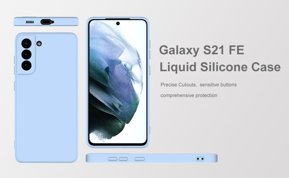 Amazon.com: LEKEVO Compatible with Samsung Galaxy S21 FE 5G Case, Smooth Soft Liquid Silicone ...