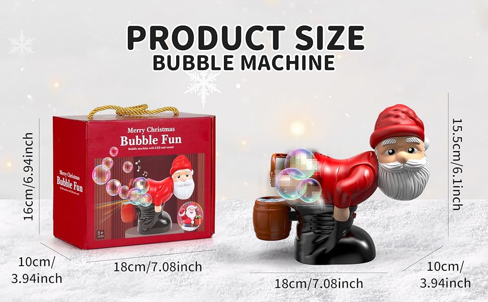 Amazon.com: Bubble Blowing Santa,Automatic Bubble Blower Toy with Music & Flashing Lights,Funny ...