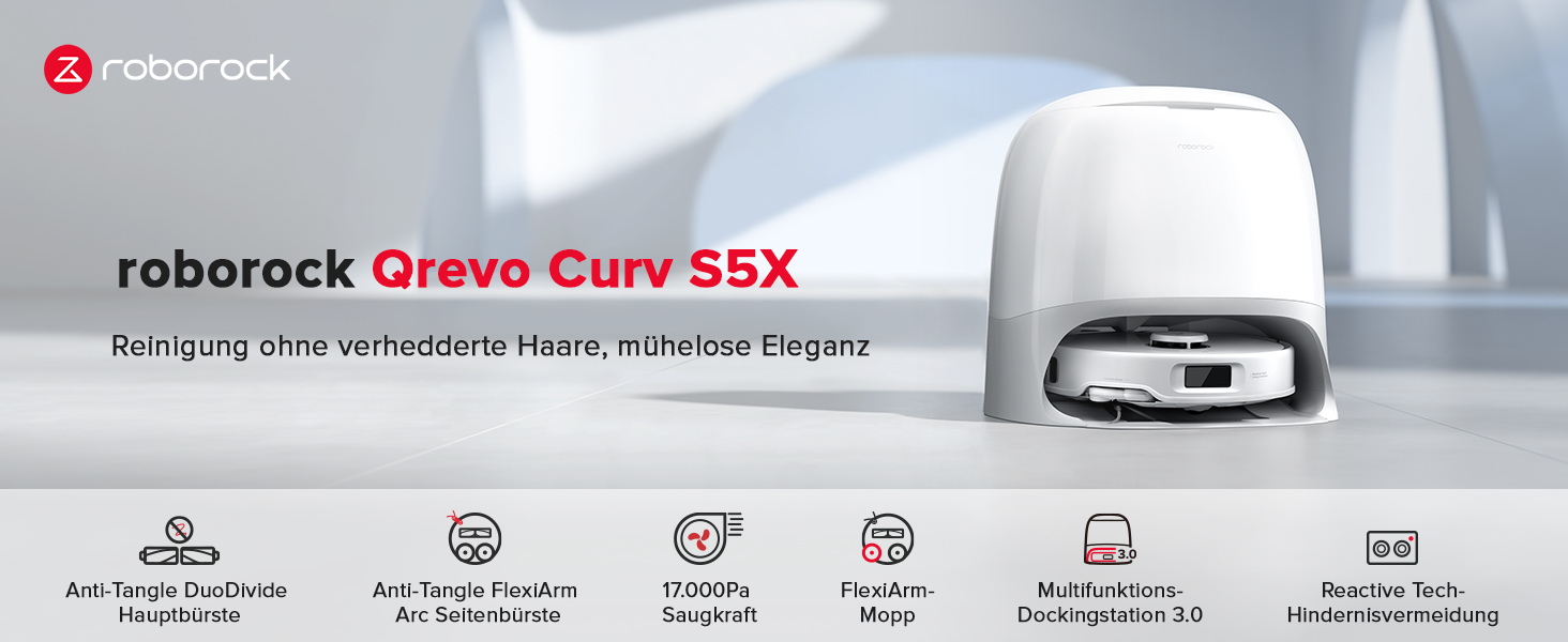 Amazon.de: roborock Qrevo Curv S5X-Set Saugroboter mit Wischfunktion Absaugstation, Dual Anti ...