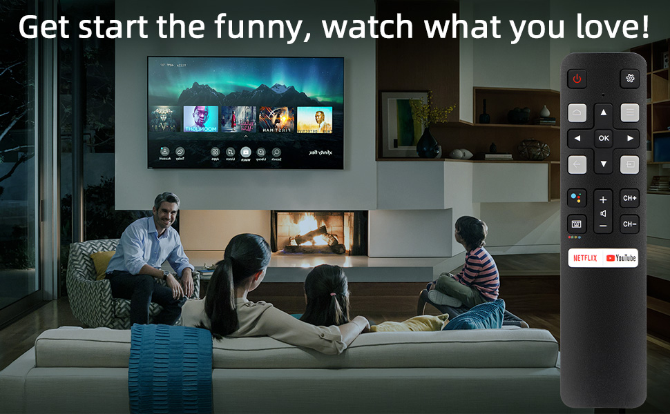 Amazon.com: Gvirtue Universal Voice Remote Control for TCL-Android-TV ...