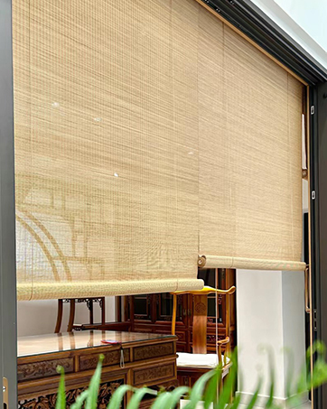 Amazon.com: HIAPES Custom Size Bamboo Blinds for Interior Windows ...