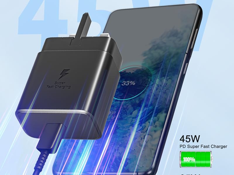 NATNO 45W USB C Super Fast Charger شاحن سامسونج for Samsung Galaxy S24/S24 Ultra/S24+/S23 Ultra ...