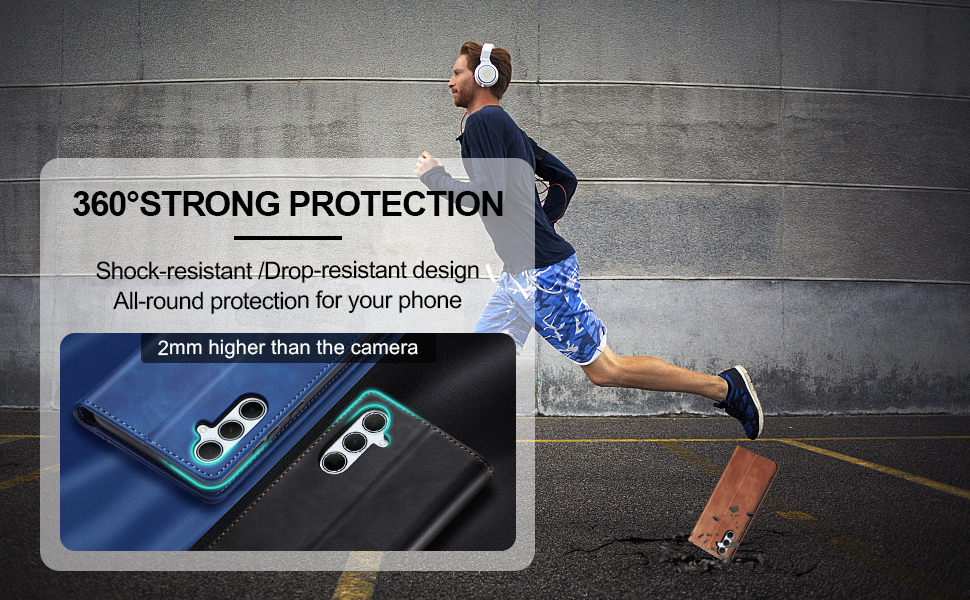 Amazon.com: Jasonyu Flip Wallet Case for Samsung Galaxy A35,Leather Magnetic Folio Cover with ...