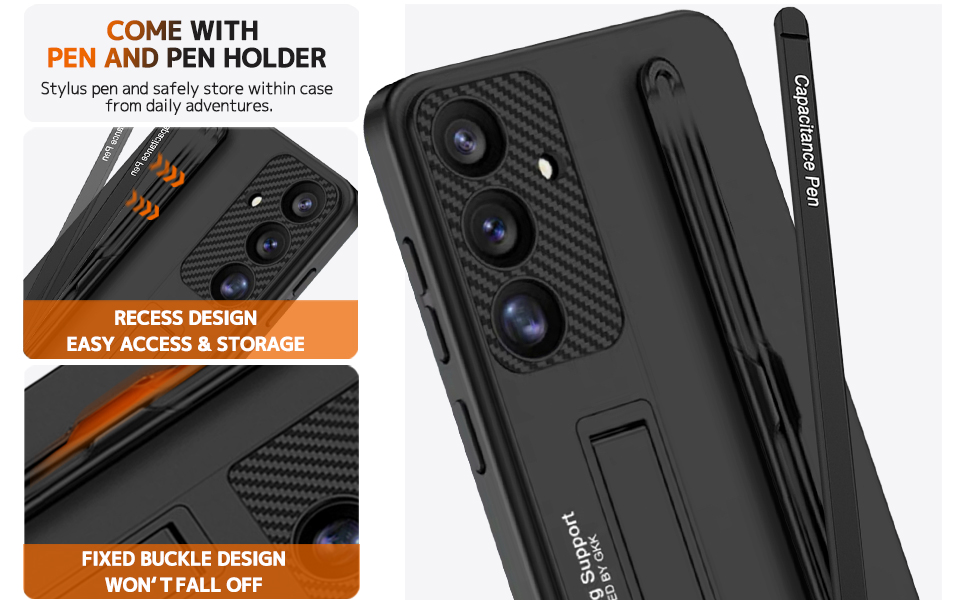 Amazon.com: NINKI for Samsung Galaxy S25 Plus Case with S Pen & Pen Slot,Shockproof Kickstand ...