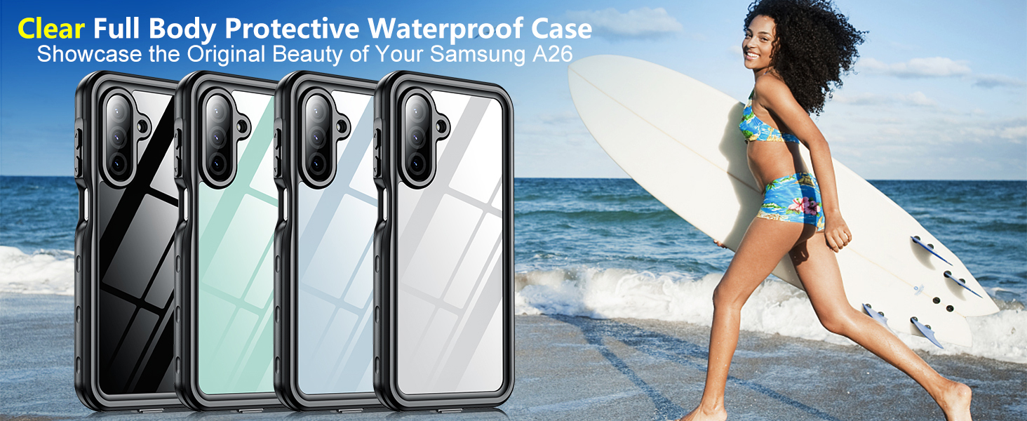 Amazon.com: SPIDERCASE for Samsung Galaxy A26 5G Case Waterproof, Built-in Lens & Screen ...