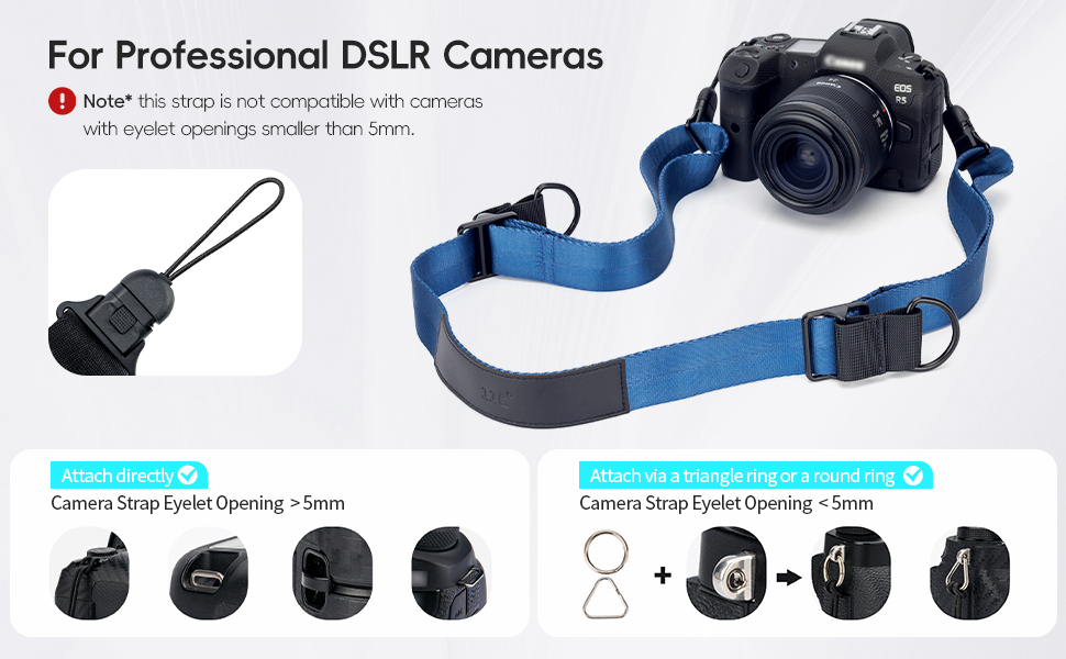JJC DSLR Camera Neck Strap with Patented Quick Release Buckles, Universal Adjustable Camera ...