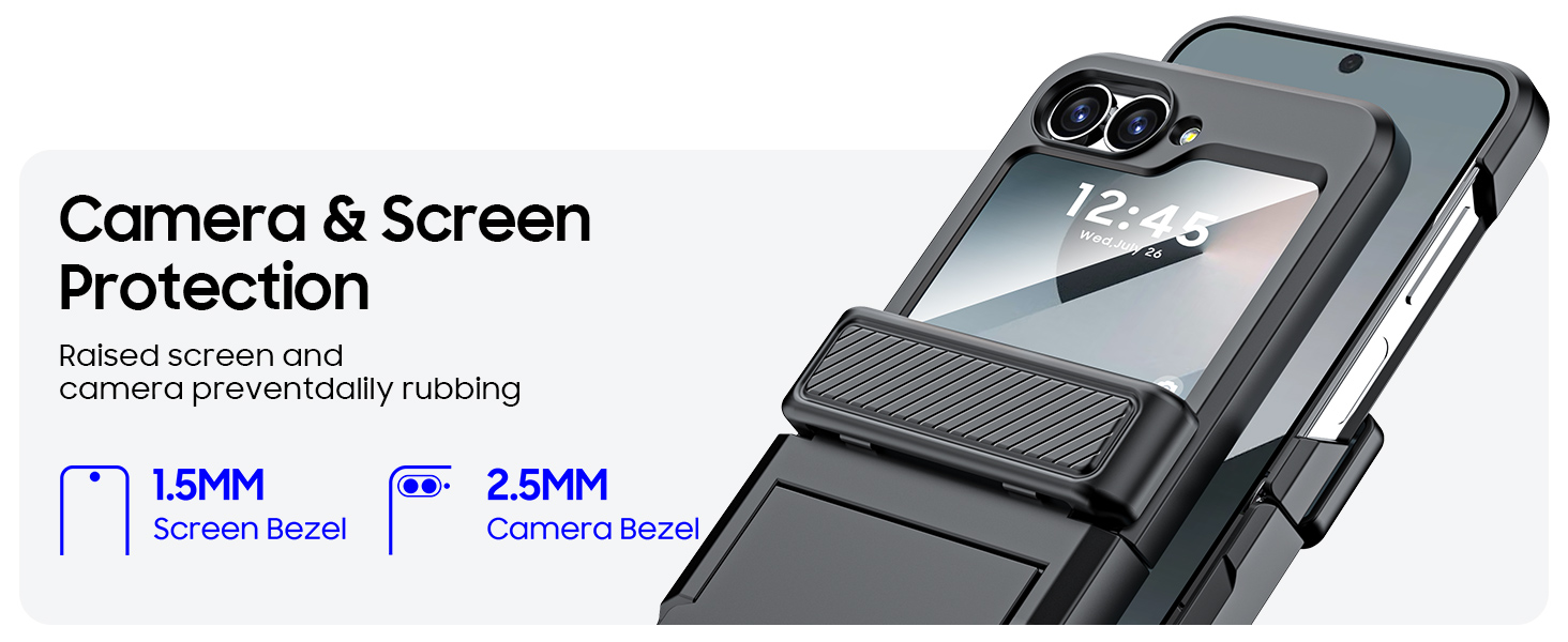 Amazon.com: CENMASO for Samsung Galaxy Z Flip 6 Case/Z Flip 7 FE Case with Card Holder [RFID ...