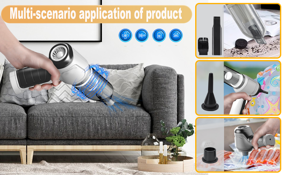 Amazon.de: 3-in-1 Handstaubsauger Akku Kabelloser Handsauger 9000Pa wiederaufladbarer Mini ...