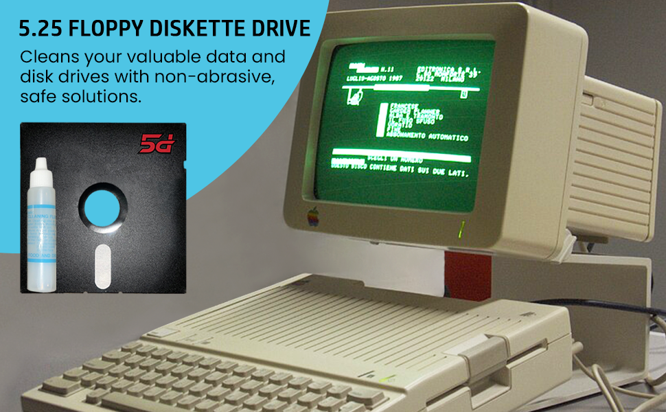 Amazon.com: 5D Safety 5.25 Floppy Disk Head Cleaner with Solution, Professional Easy to Use ...