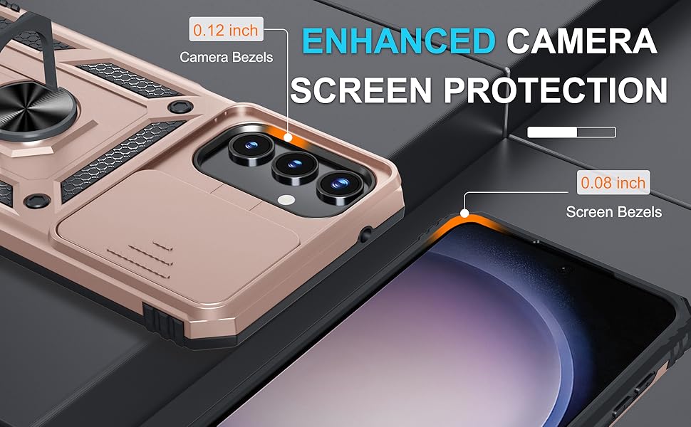 Amazon.com: Janmitta Compatible with Samsung Galaxy A35 5G Case Built in Slide Camera Lens Cover ...