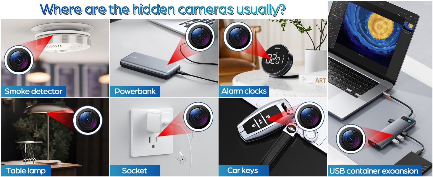 Hidden Camera Detectors Mini Anti Spy Camera Detector Portable Rf Signal Scanner