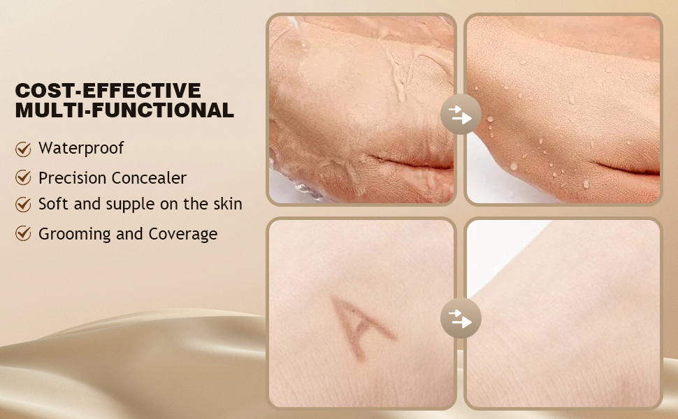 Amazon.com : 3D Face Creator Cream Foundation Long Lasting Concealer Medium to Full Coverage Non ...