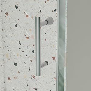 DOPERFE 38-42" W x 71" H Piovt Swing Glass Shower Door,Pivot Frame Sliding Shower Door with 1/4 ...