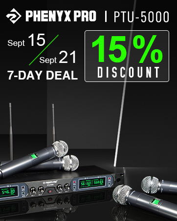 Amazon.com: Phenyx Pro Wireless Microphone System, Quad Channel Wireless Mic, w/ 4x40 UHF ...