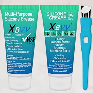 XBVV Silicone Lubricating Grease for Plumber Faucet O Ring Valve Rubber Washers Slicon Lubricant ...
