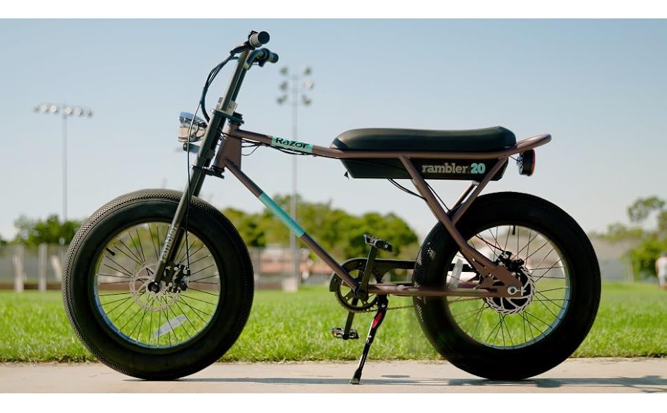Razor Rambler 20 – Class 2 Adult Electric Bike with Retro Style, Up To 32Km/h, Up to 26.7 Km of ...