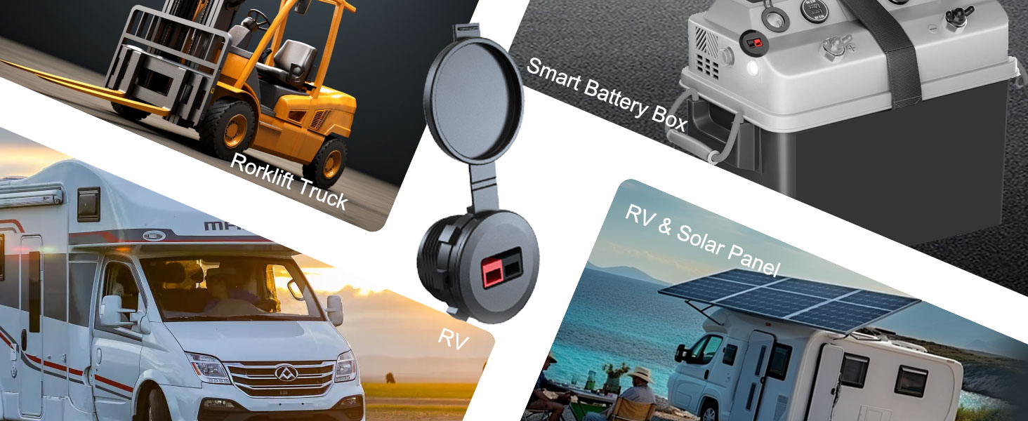 Amazon.com: JacEnergy Anderson Connector 45 Amp PP15 to 45,Waterproofwith a Weather Tight Cover ...