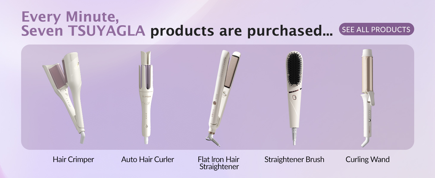 Amazon.com: TSUYAGLA Automatic Hair Curler, 1.25 Inch Automatic Rotating Curling Iron with 3 ...