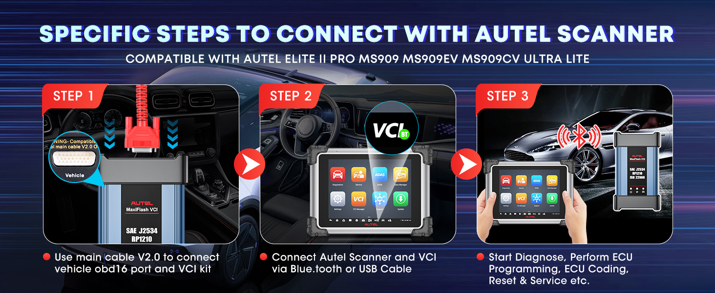 Amazon.com: Autel J2534 MaxiFlash VCI, 2025 J2534 Reprogramming Tool ...