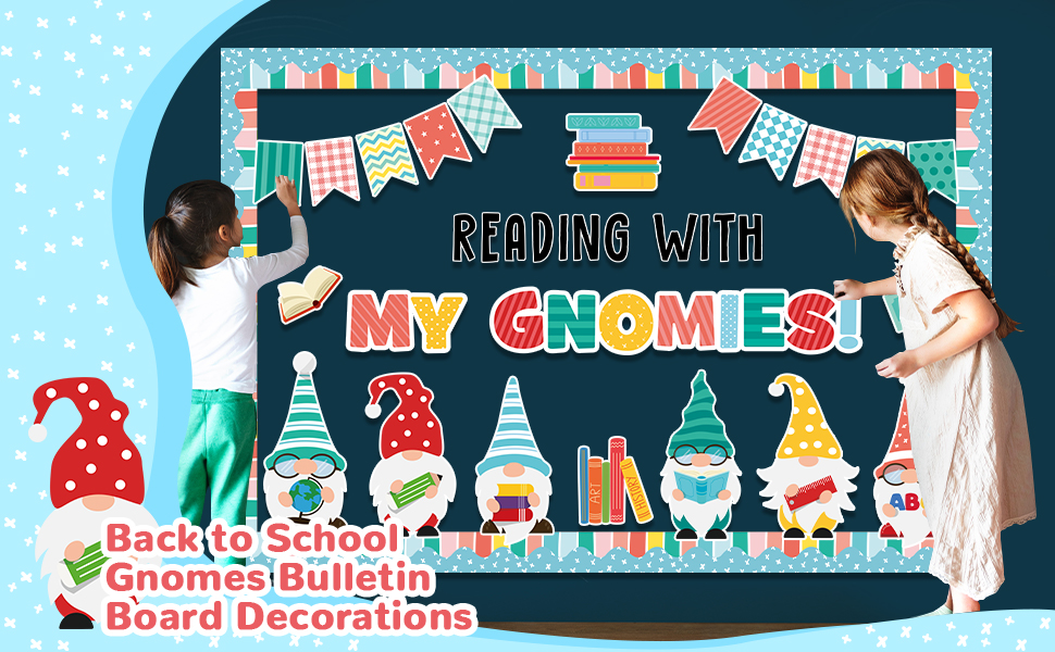 Amazon.com: Justforjoyful 57pcs Back to School Gnomes Bulletin Board ...