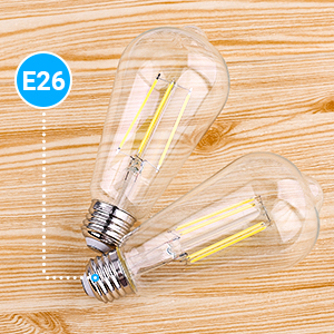 12-Pack Vintage E26 LED Edison Bulbs 100W Equivalent 1400LM High Brightness 8W ST58 LED Filament ...