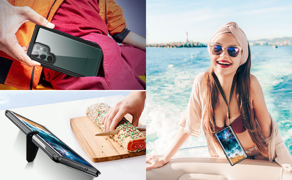 Amazon.com: Joytra for Samsung Galaxy S22 Ultra Case Waterproof, Built in Screen Protector ...