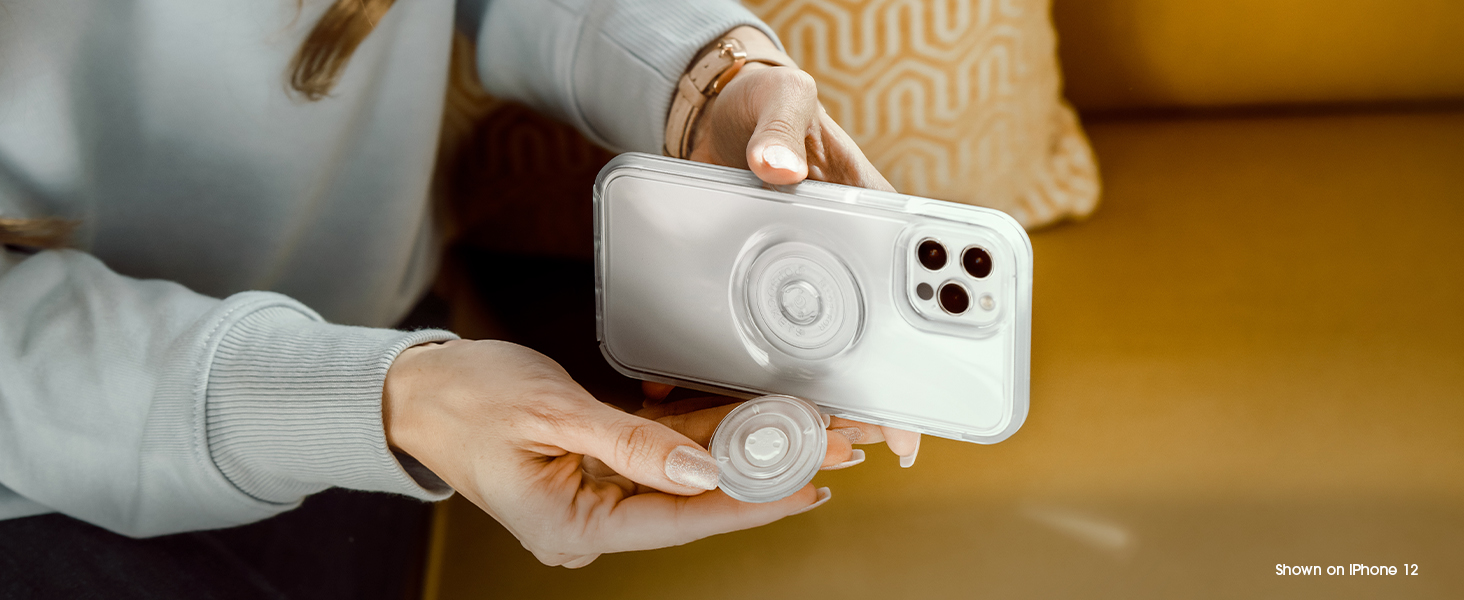 Amazon.com: OtterBox iPhone 14 Pro (ONLY) Otter + Pop Symmetry Series Clear Case - Stardust POP ...