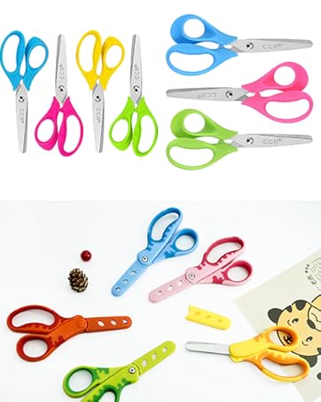 CCR Children Safety Scissors Set Preschool Toddler Scissors Kids for ...