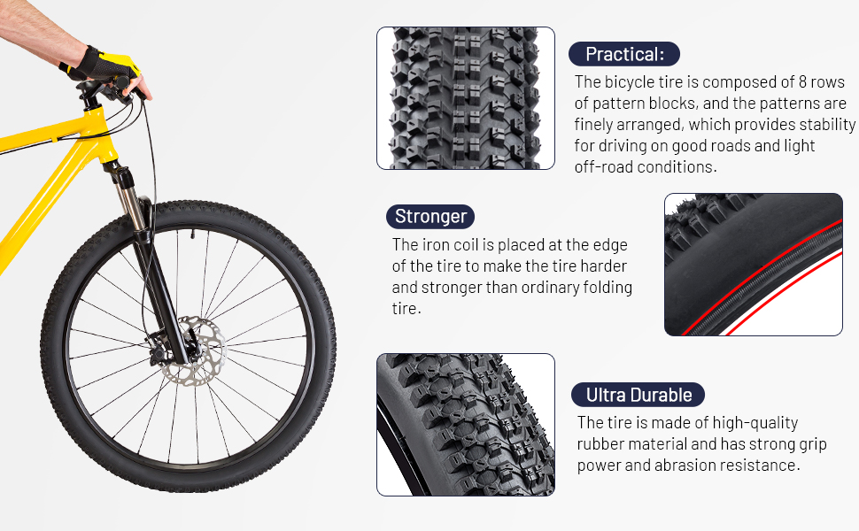 Amazon.com : YUNSCM 2-PCS 26" Mountain Bike Tires 26x2.35/57-559 and 26" Heavy Duty Bike Tubes ...