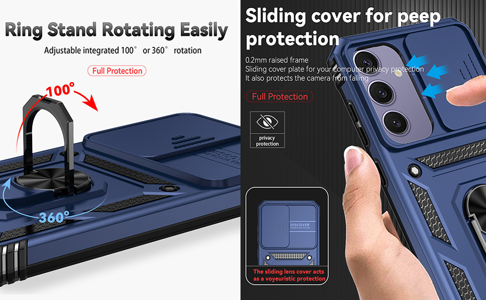 Amazon.com: SKMY for Samsung S24 FE Case, with Screen Protectors and Camera Cover,[Military ...