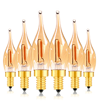 Amazon.com: Genixgreen Frosted LED Candelabra Bulbs, Night Light Bulb 15 Watt Equivalent 1.5W ...